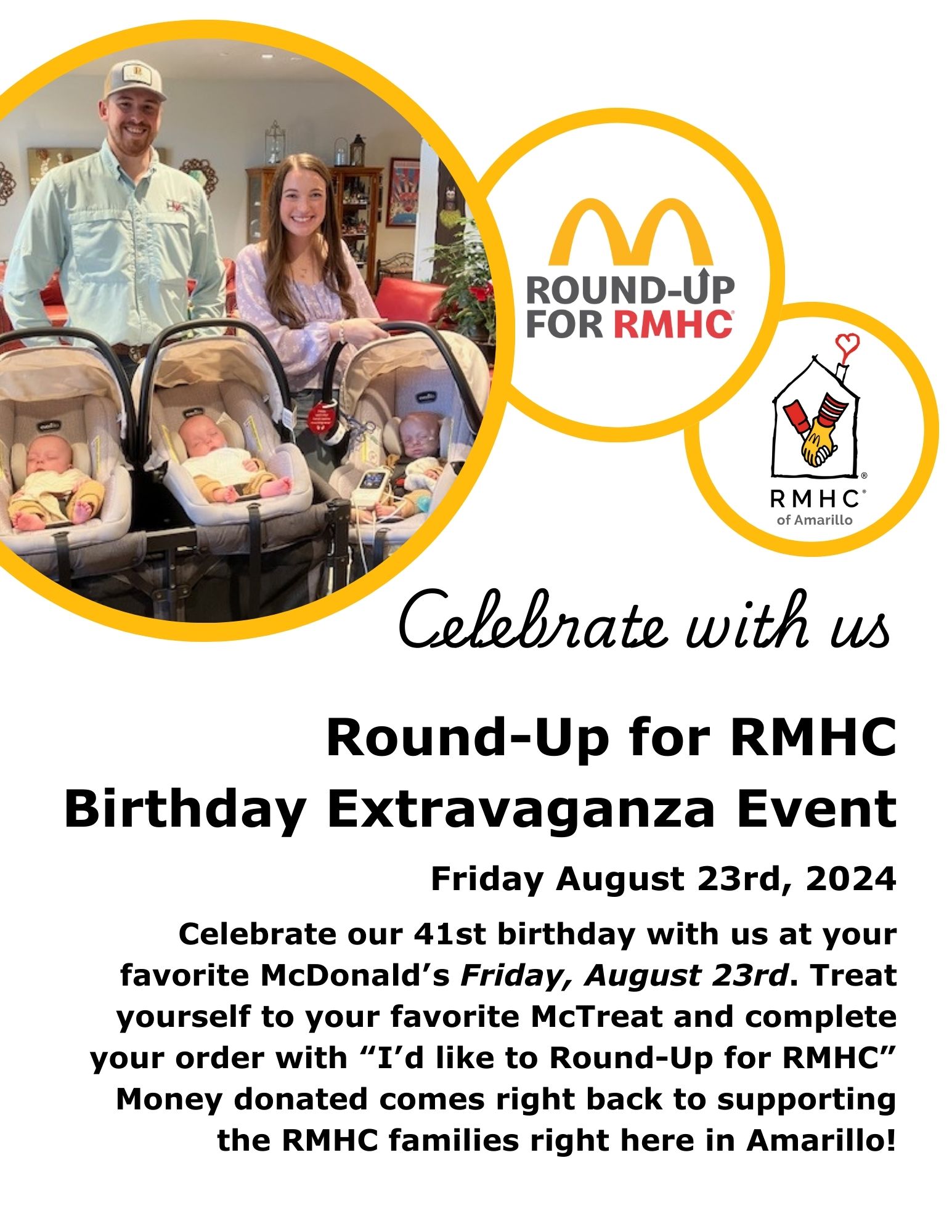 Round-Up for RMHC Birthday Extravaganza - Ronald McDonald House ...
